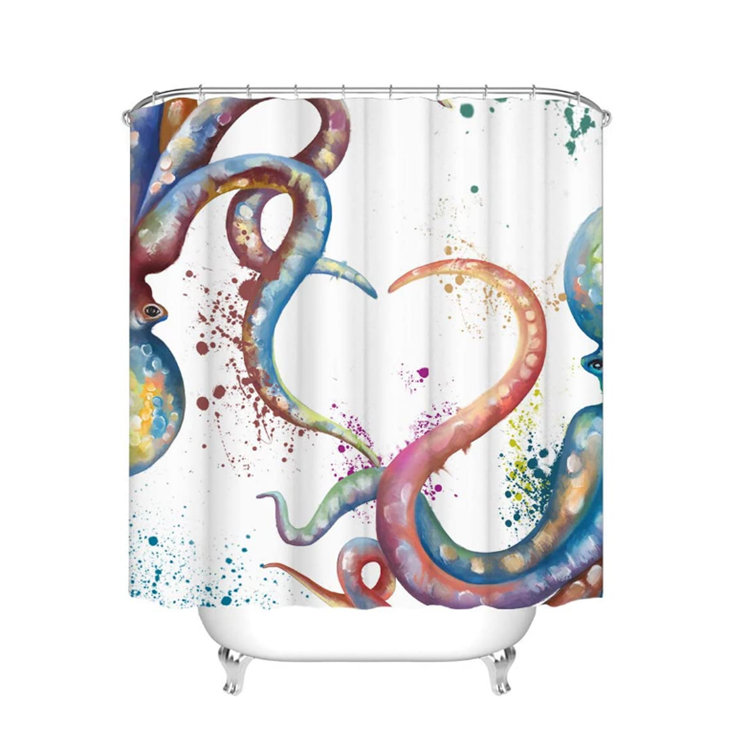 Rosecliff Heights Airin Shower Curtain Set Hooks Wayfair